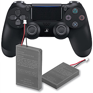 OSTENT 1000mAh 3.65V 3.7Wh Rechargeable Li-ion Battery Pack Replacement for Sony PS4 Pro/Slim CUH-ZCT2 Series Bluetooth Wireless Dual Shock Controller Second Generation New Version Small Connector