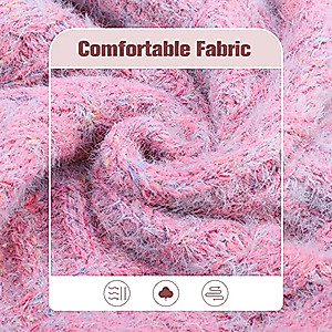 BEAUTYZOO Small Dog Sweater -Turtleneck Pullover Classic Cable Knit Fuzzy Winter Coat Dog Cold Weather Clothes for Small Medium Dogs Puppy Girl Boys(Gradient Rose, XXS)