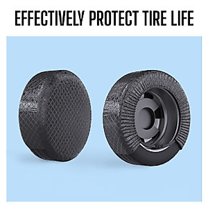 Autotech Park Protective Tire Covers 4 Pack for RVs, Trailers, Campers, SUVs, and Trucks. Oxford Material for Ultimate Protection in All Seasons. Durable Covers for Tires with 27-29 Inches Diameter