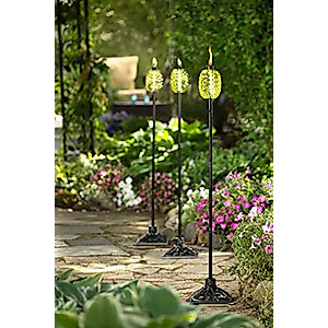 TIKI Green Brand Convertible Torch Glass Pineapple Outdoor Decorative Lighting for Lawn Patio Garden, 65 in, 1117095