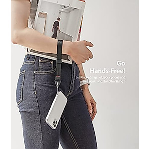 Ringke Hand Strap [Phone Wrist Strap] Designed for Camera Strap and Phone Strap, Adjustable Sturdy Universal Lanyard Compatible with Camera and Phone Case - Black