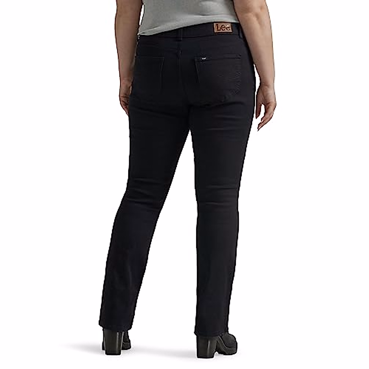 Lee Women's Plus Size Legendary Mid Rise Bootcut Jean Black 20 Plus Petite