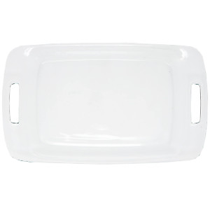 Pyrex (1) C-233 3qt Easy Grab Glass Baking Dish & (1) C-233-PC 3qt Blue Easy Grab Lid