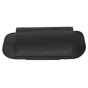 Alomejor Horizontal Knife Sheath Horse Leather Exquisite Craftsmanship Stylish Belt Holder Waist Pack Design for Outdoor Activities (Black)