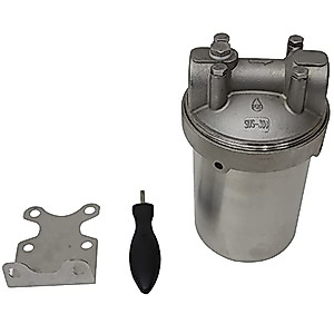 INTBUYING Heavy Duty Water Filter Shell Housing Whole House Water Purification of 304 Stainless Steel -5 inch Filter 3/4 inch NPT Inlet and Outlet with Bracket and Wrench Pin