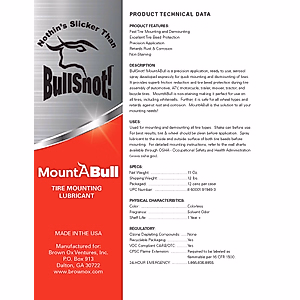 BULLSNOT! MOUNTABULL TIRE MOUNTING Lubricant