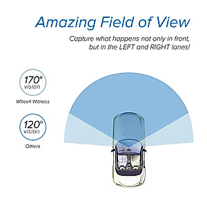 Dash Cam for Trucks and Uber Drivers - HD PRO MKII Super Wide Lens Captures More - iOS Android App - Nightvision - Sony Sensor & Capacitor by WheelWitness