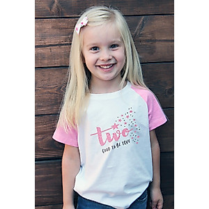 Wild and Happy 2nd Birthday Party Tee Shirt for 2 Year Old Little Girls, Size 2T