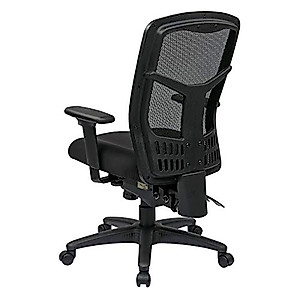 Office Star ProGrid Breathable Mesh Manager's Office Chair with Adjustable Seat Height, Multi-Function Tilt Control and Seat Slider, High Back, Coal FreeFlex Fabric
