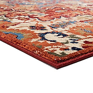 LUXE WEAVERS Howell Collection Red Oriental 5x7 Area Rug