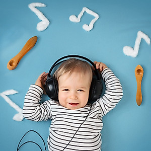 2 Pieces Wooden Musical Spoons Folk Percussion Instrument Natural Wood Musical Spoons Traditional Percussion Spoons Musical Folk Wooden Musical Instrument for Party Festival Holiday