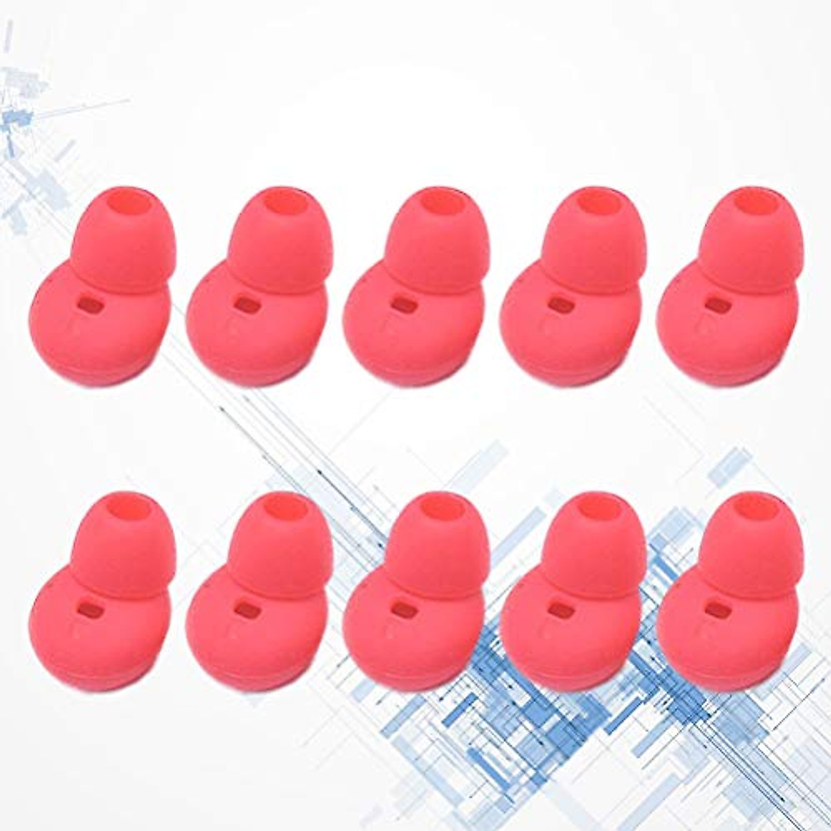Earphone Sleeve- 5 Pairs Headset Cover Silicone Anti- Slip Replacement Earpads Ear Gel for Gear Circle SM- R130 (Watermelon Red) Earphone Sleeve