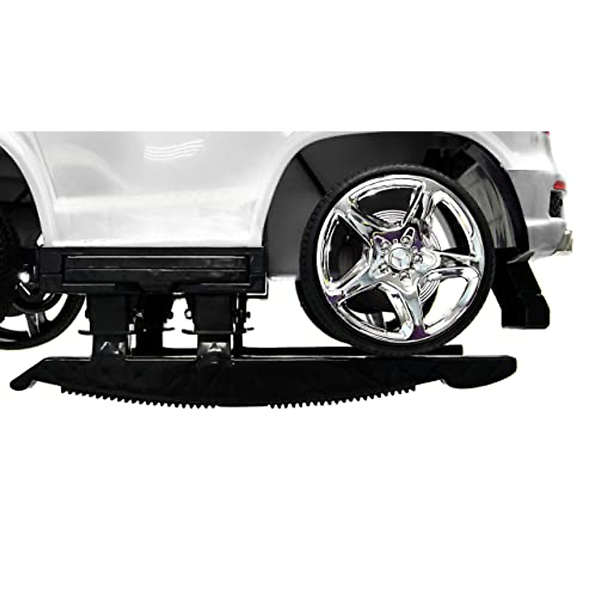 Best Ride On Cars 4 in 1 Mercedes Battery Powered Push Car, White, Large