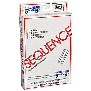 Jax Travel SEQUENCE - The Exciting Strategy Game in a Compact Travel Case! , White