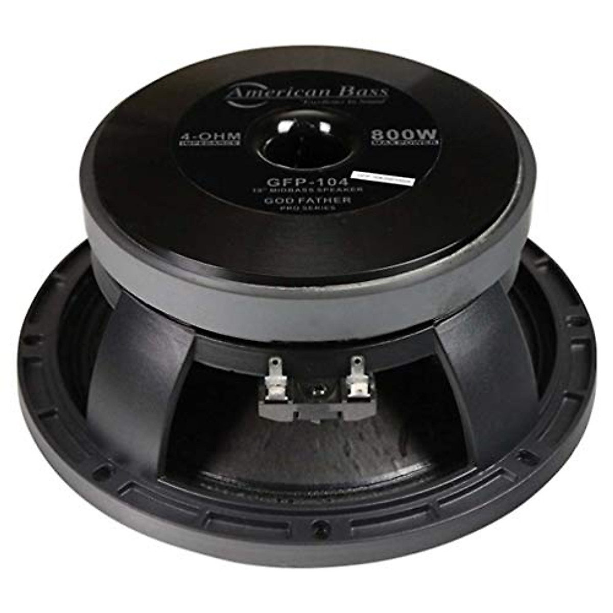 AVD. American Bass Godfather 10 Midrange Car Speaker, 800 Watt Maximum Power, Mid Bass Car Audio Stereo Woofer Loudspeaker, 10 inch 4 Ohm Voice Coil