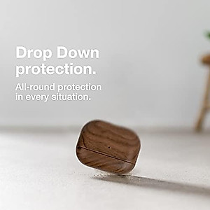 Woodcessories - Sustainable case Compatible with AirPods Pro Cover Wood, Walnut Wood
