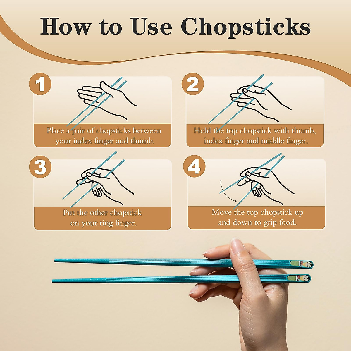 THETCHRY Chopsticks Reusable, 7 Pairs Fiberglass Chopsticks Matte Non-Slip, Chop Sticks Dishwasher Safe, Japanese Cooking Chopsticks for Sushi, Ramen, Asian Cuisine, 9.5inches Gift Set, Colorful