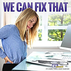 GSeat Ultra Orthopedic Gel and Foam Seat Cushion - for Coccyx, Back, Tailbone, Prostate, Postnatal, and Sciatica Pain/Discomfort - Office, Car, Chair, Travel (Royal Blue)