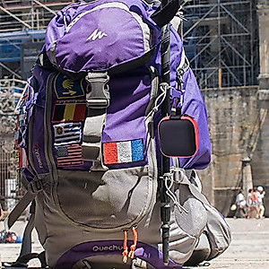 6 Pcs Square Portable Earbuds Case with Carabiners & 2 Headphone Cable Clip, SENHAI Mini Hard EVA Carrying Case Storage Bag for Earphone Earbuds Bluetooth Headset U Disk - 6 Colors