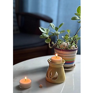 LITLUNA Soy Tealight Candles Scented w/Clear Cup- Pack 60,Assorted 6 Luxury Aromatheraphy Collect-Lavender/Rose/Jasmine Tea/Vanilla/Basil Orange/Apple, Pleasing Smell for Home,Camping,Trip