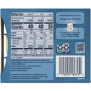 Gerber My 1st Fruits and Veggies Stage 1 Baby Food Starter Pack Bundle, 2 items, 2 Ounce Tubs, (12 Tubs Total)