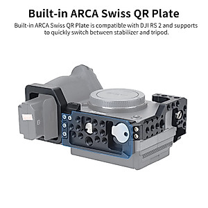 Nitze Camera Cage for Sony FX30 FX3 with HDMI Cable Clamp, NATO Rails and Built-in Arca Quick Release Plate, Interchangeable Full/Half Cage Compatible with Sony XLR Handle Unit- T-S03B