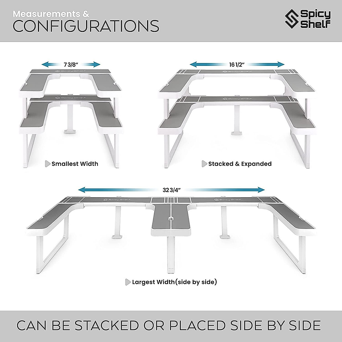 Spicy Shelf Patented Spice Rack and Stackable Organizer