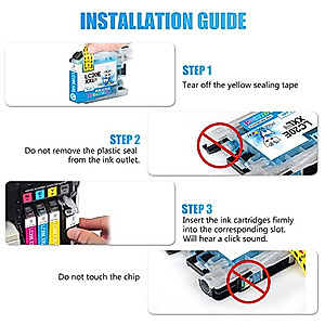 Miss Deer LC20E Super High Yield Compatible Ink Cartridge Replacement for Brother LC20E LC-20E XXL, use with Brother MFC-J985DW J5920DW J775DW J985DWXL Printer (2BK, C, M, Y) 5-Pack