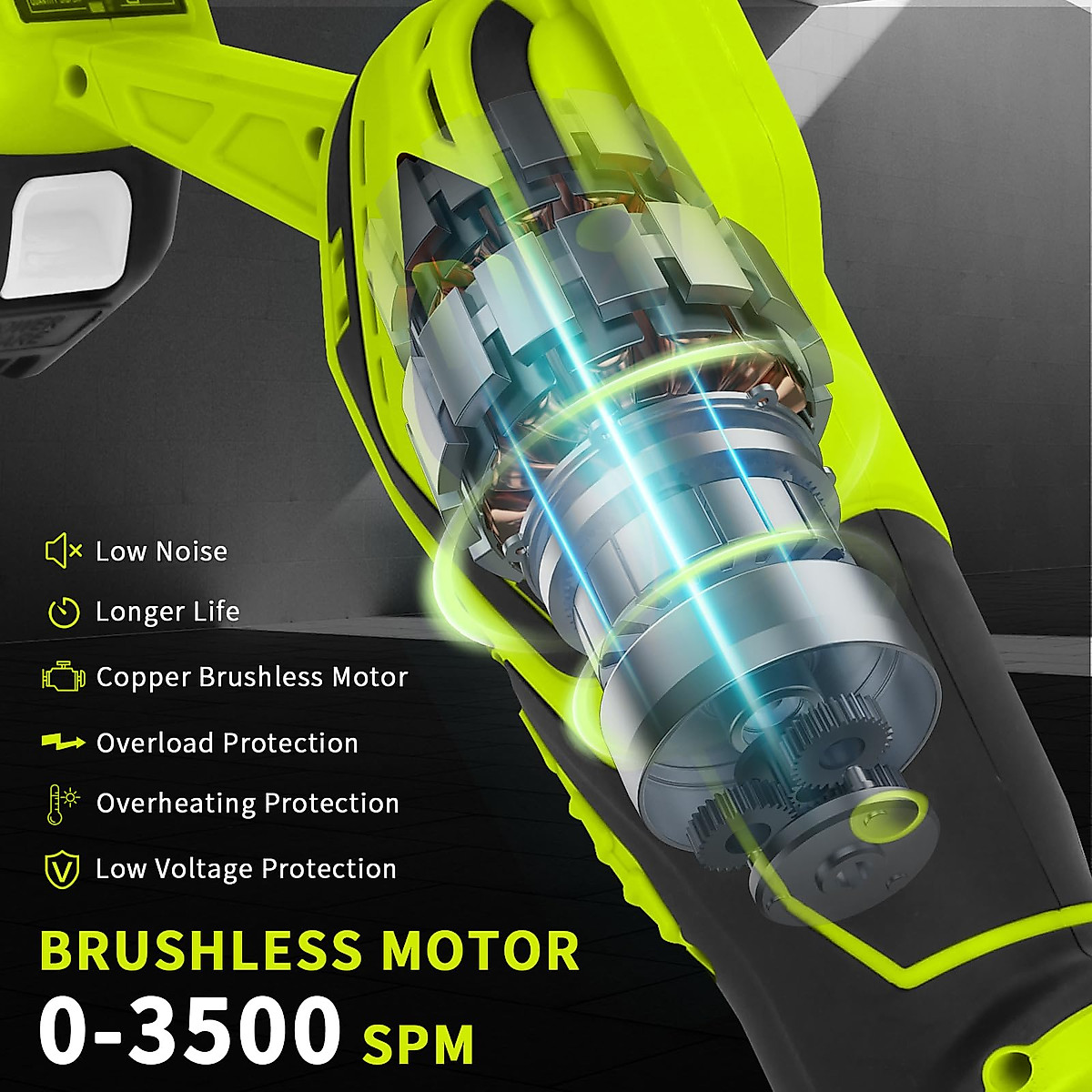 COPDUZI Cordless Reciprocating Saw,Brushless Cordless Saws With 21V 4.0Ah Battery Powered Electric, 0-3500SPM Variable Speed,12 Saw Blades Kit for Wood/Metal/PVC Cutting Included