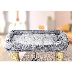 ROYPET Fashion Design 43.3" Cat Trees with Cat Houses,Grey