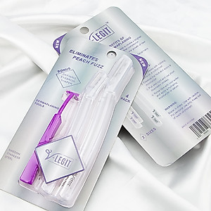 V-LEGIT Dermaplaning Tools - Exfoliating Facial Razor Dermaplane for Women & Men Shaver to Exfoliate Refresh the Skin Peach Fuzz Eyebrow Hair Removal Blade 4 count Bonus Defining Shaper