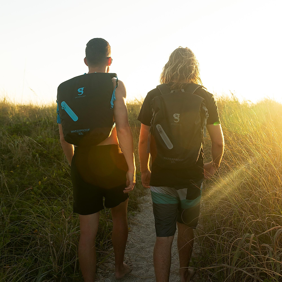 geckobrands Endeavor Waterproof Backpack, Ocean geckoflage