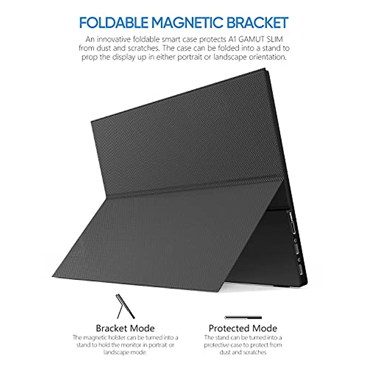 ARZOPA Portable Monitor, 14.0" Ultra Slim Portable Laptop Monitor FHD 1080P External Display with Dual Speakers Second Screen for Laptop PC Phone Xbox PS4/5 Switch-A1 GAMUT Slim