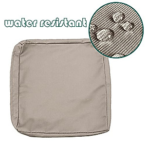 Sqodok Patio Cushion Covers Set for 7 Pcs Outdoor Sectional Rattan Sofa Set, Outdoor Cushion Covers for Seat and Back, Tan