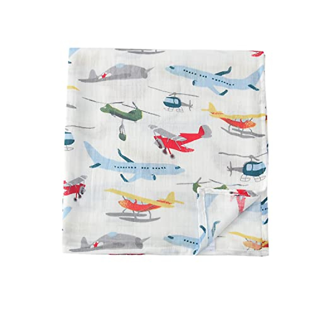 CHUNGEL Essentials Swaddle Blanket, Muslin Blankets for Girls & Boys, Baby Receiving Swaddles, Newborn Gifts, 47"x47" Large | Baby Boy Gifts Baby(Planes)
