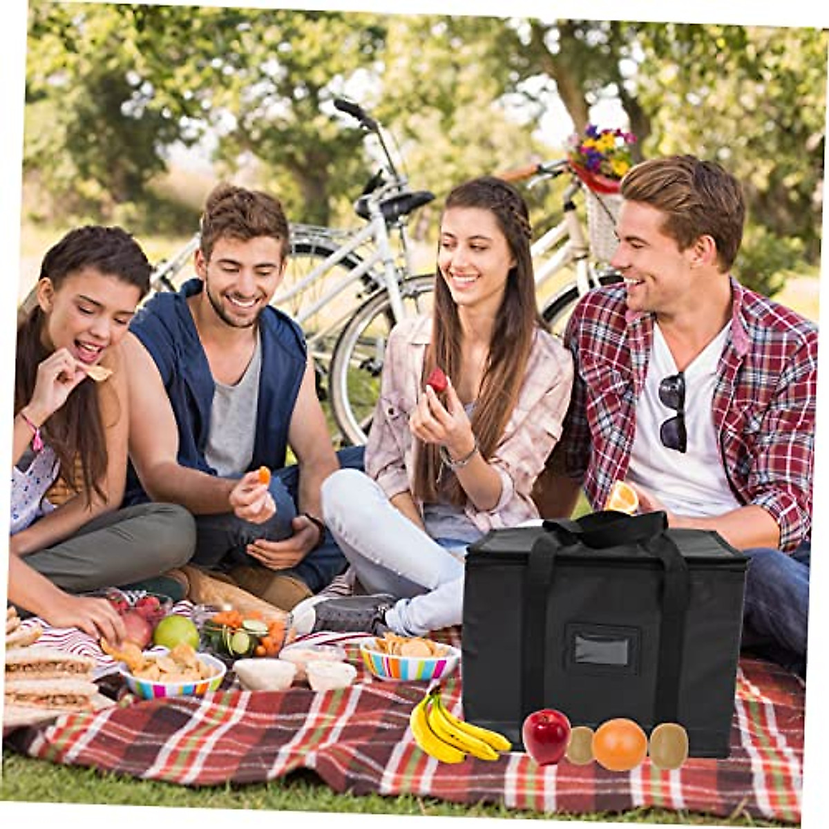 SOLUSTRE Catering Bag Insulation Bags Shopping Bags for Groceries Insulated Lunch Bags Foldable Shopping Bag Insulated Reusable Grocery Bags Insulated Food Carrier Bag