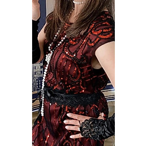 Flapper Pearls 1920s Faux Pearls Pendants Long Fake Pearls Necklace 58"(1piece) for Women Jewelry