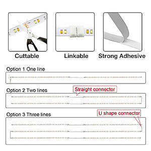 dalattin Under Cabinet Lights,6 Pcs 9.8FT Under Cabinet Lighting for Kitchen,180 LEDs,2700k-6500k Warm to White Light,Timing Under Counter Lights,Bright Light Strips Touch and RF Remote Control