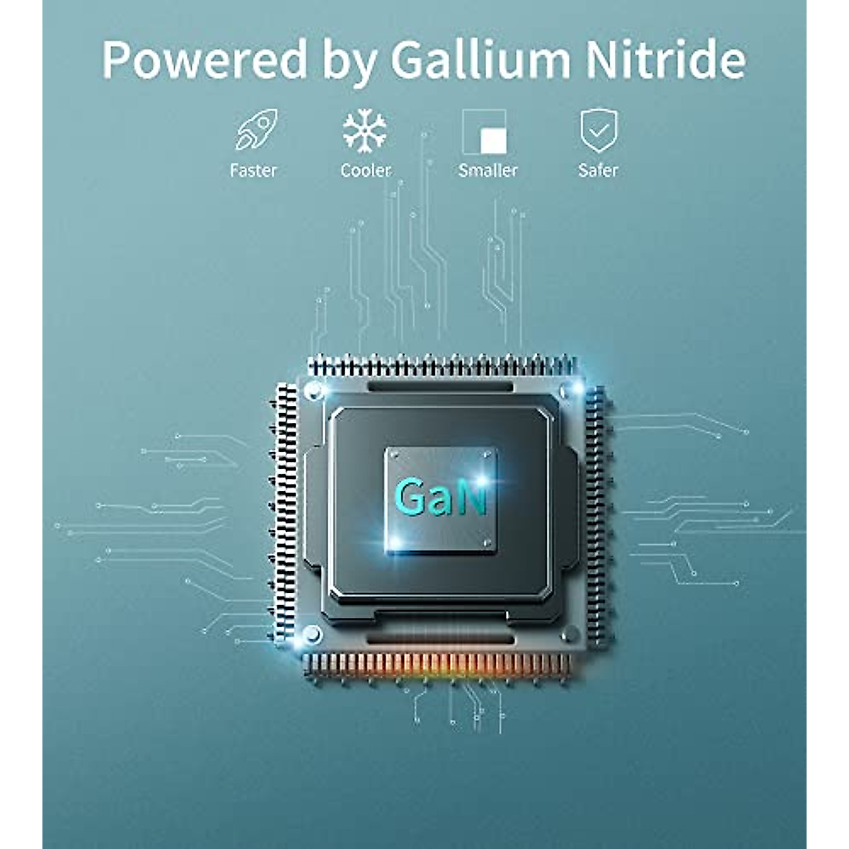 60W USB C Charger [GaN Tech], PD 3.0 Fast Wall Charger with Foldable Plug, Compatible with MacBook Air/Pro, iPad Air/Pro, iPhone 13 Pro Max, Switch, Galaxy, Pixel and More