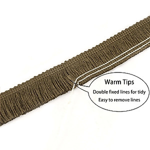 BEL AVENIR Sewing Fringe Trim 13.7 Yards x 1 Inch Tassel Trim Sewing Accessory Lace for Clothes Home Decoration DIY (Dark Coffee)