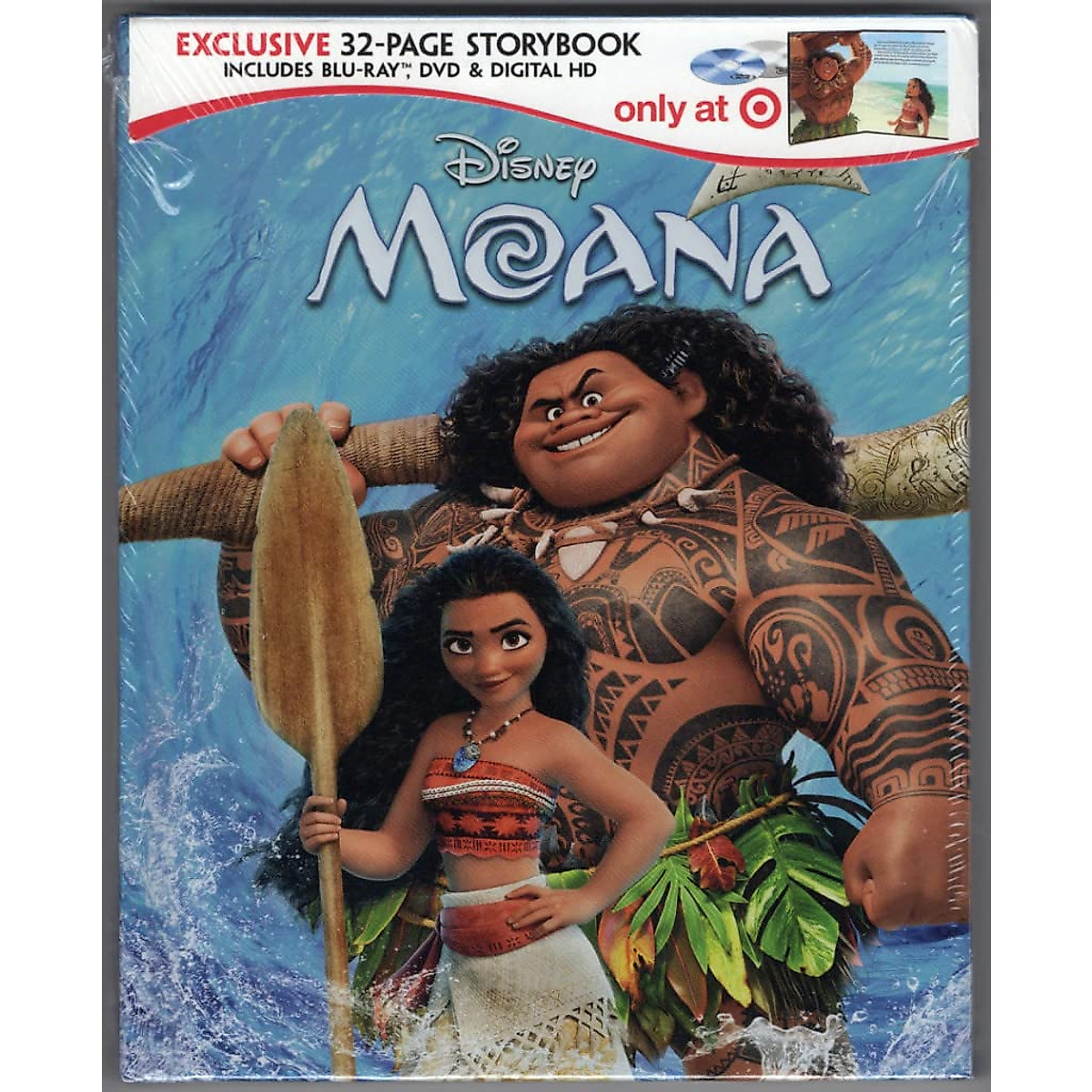 Disney Moana - Exclusive 32-Page Storybook (Blu-ray + DVD + Digital HD)