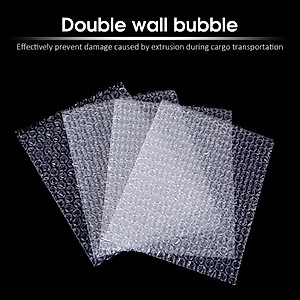50 Pcs Bubble Pouch Wraps, 6''x8'' Clear Bubble Out Bags for Packing, Double Walled Cushioning Bags for Shipping, Storage and Moving