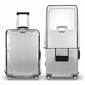 T Tersely Clear PVC Suitcase Cover Protectors 20/24/26/28/30 Inch Suitcase Covers for Luggage - Waterproof Dustproof and Anti-Scratch 20-30 Inch Luggage Cover (20inch)