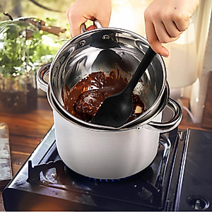 ZENFUN Double Boiler Pot Set with Silicone Spatula, 2000ML/1.8QT Chocolate Melting Pot with 2800ML/2.54QT Stainless Steel Pot, Candy Melting Pot, Chocolate Melter for Butter, Caramel, Cheese, Wax,