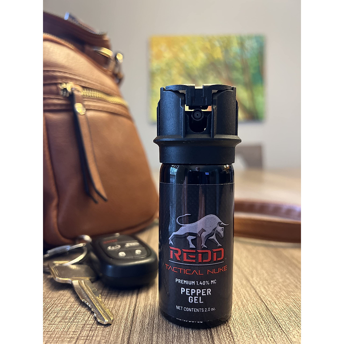REDD Pepper Spray, Tactical Nuke - (1.40% MC) Maximum Strength Pepper Gel and Nylon Holster - (2 oz)