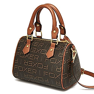 FOXLOVER Crossbody Handbags for Women, PVC Faux Leather Ladies Top Handle Handbags Satchel Bags