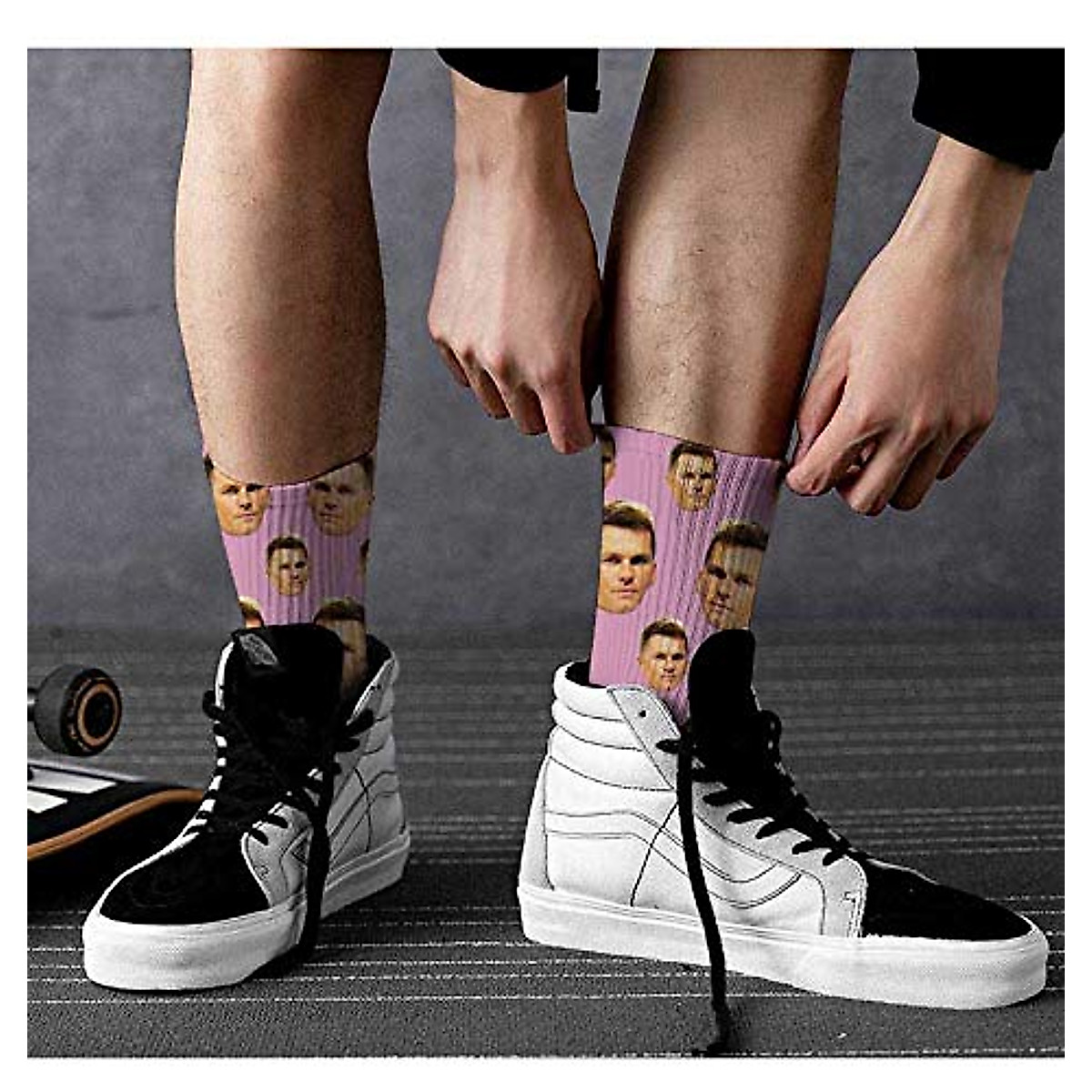DayOfShe Custom Socks Face Socks for Men Personalized Socks with Picture Dog Socks Novelty Socks for Women Couple