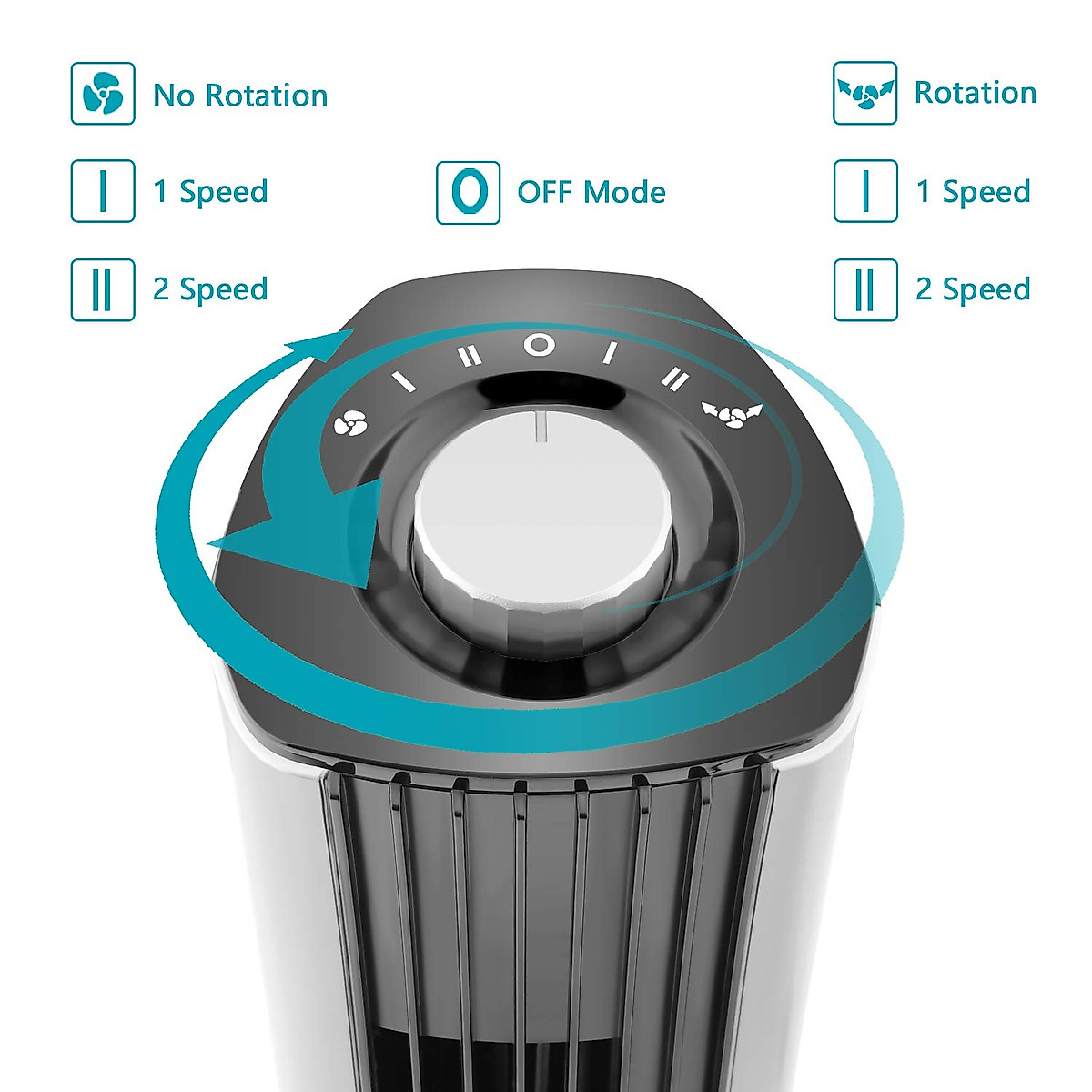 Small Oscillating Tower Fan, 14 Inch Ultra-Slim Quiet Desk Fan, Personal Table Fan, 2 Speed Settings and 2 Modes, Indoor Standing Fans for bedside Office Home Tabletop