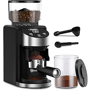 Gevi Espresso Machine 20 Bar High Pressure,Compact Espresso Maker with Milk Frother Steam Wand, Burr Coffee Grinder, Adjustable Burr Mill with 35 Precise Grind Settings, Electric Coffee Grinder
