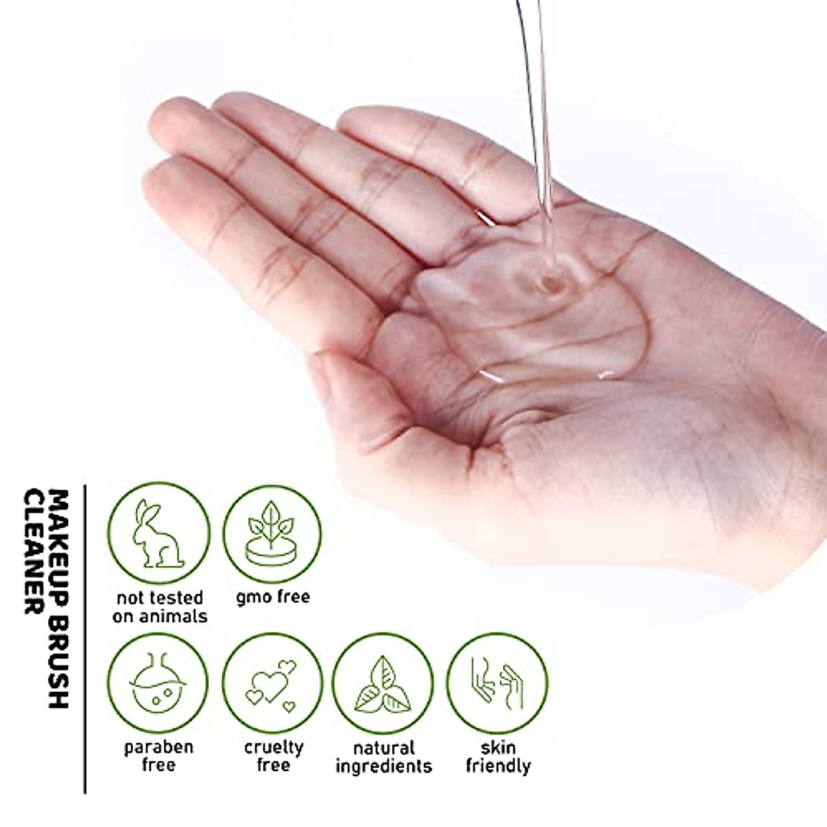 Clean-n-Fresh Makeup Brush Cleaner Set For Brushes, Sponge and Puff 6.8 Fl Oz,Deep Cleaning Washing Cleanser Shampoo With a Cleaning Mat